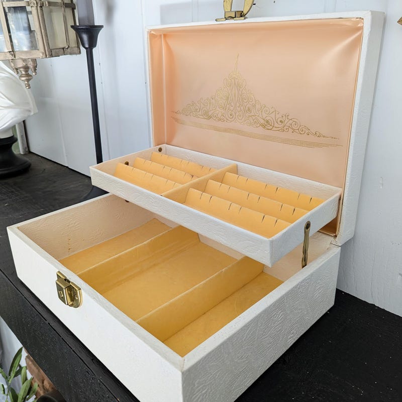 White Jewelry Box - Etsy