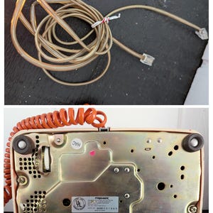 1970s Vintage Orange Push Button Landline Telephone, WORKS, Corded ...