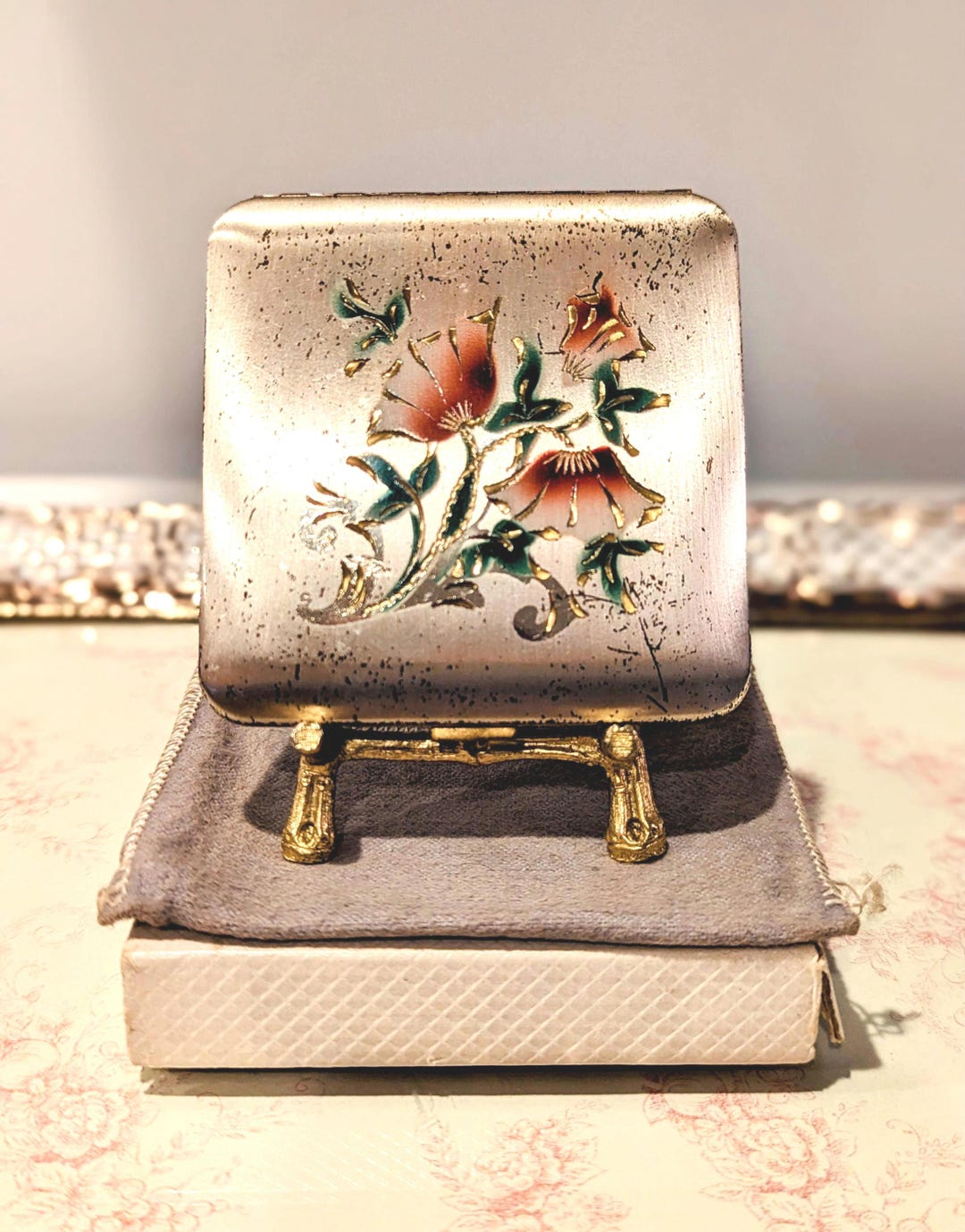 1940s Vintage Powder Compact Mirror, Dorset Fifth Avenue With ...