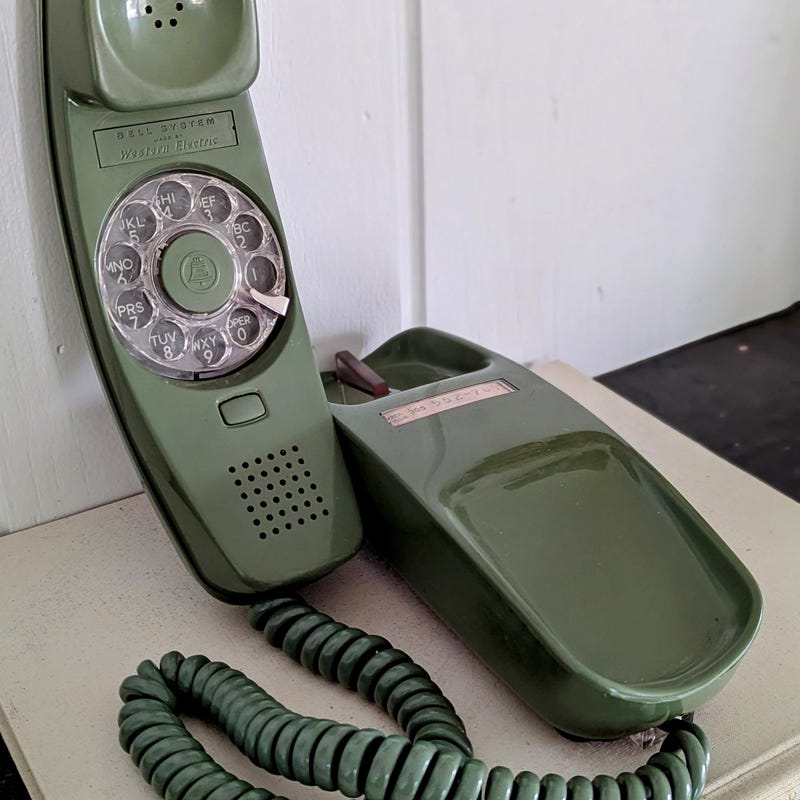 Green Rotary Phone - Etsy
