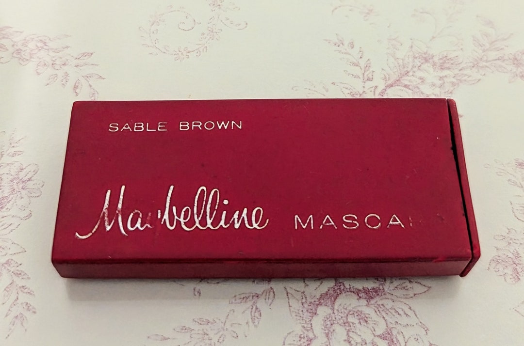 Vintage Maybelline Cake Mascara in Sable Brown With Brush and Product ...