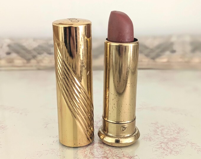 1970s 1980s Vintage Coty 24 Creme Lipstick in Plum Wine, Gold Tube With ...