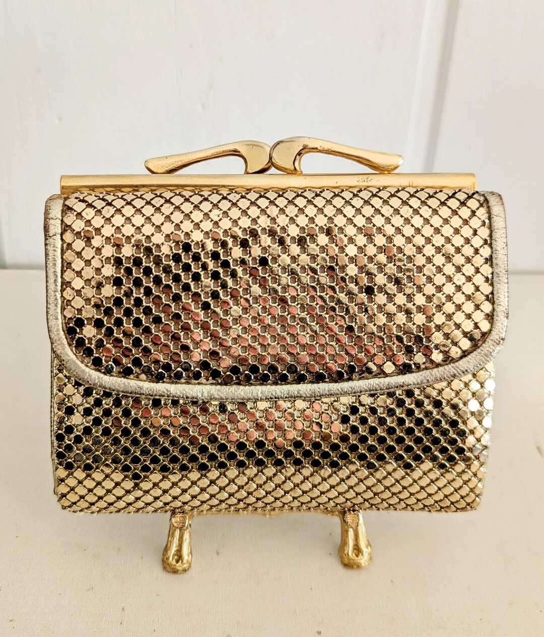 MCM Vintage Whiting and Davis Gold Mesh Wallet/mid Century 1950s ...