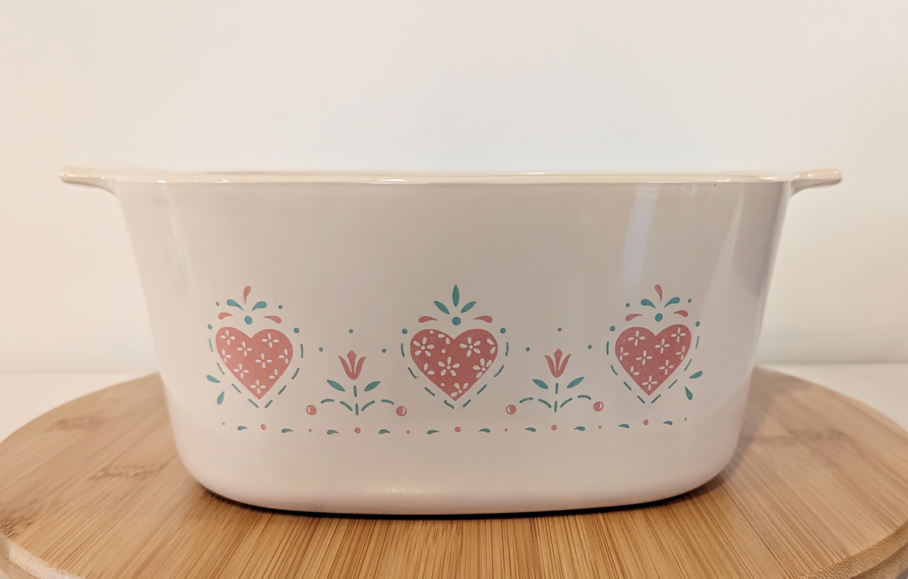 3 Liter Corningware Forever Yours Pink Hearts Vintage Casserole Dish ...