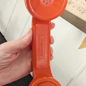 1970s Vintage Orange Push Button Landline Telephone, WORKS, Corded ...