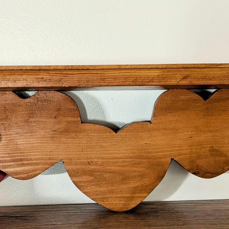 Wood Heart Shelf - Etsy