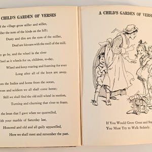 1924 A Child's Garden of Verses, Antique 100 Year Old Children's Book ...