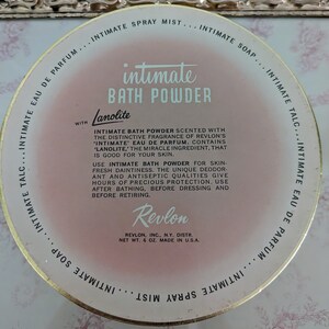 NOS Vintage Revlon Intimate Bath Powder With Lanolite puff, Sealed ...