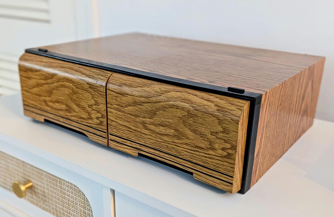 1980s Vintage Faux Wood Grain VHS Tape Holder by Kenmark, Holds 18 ...