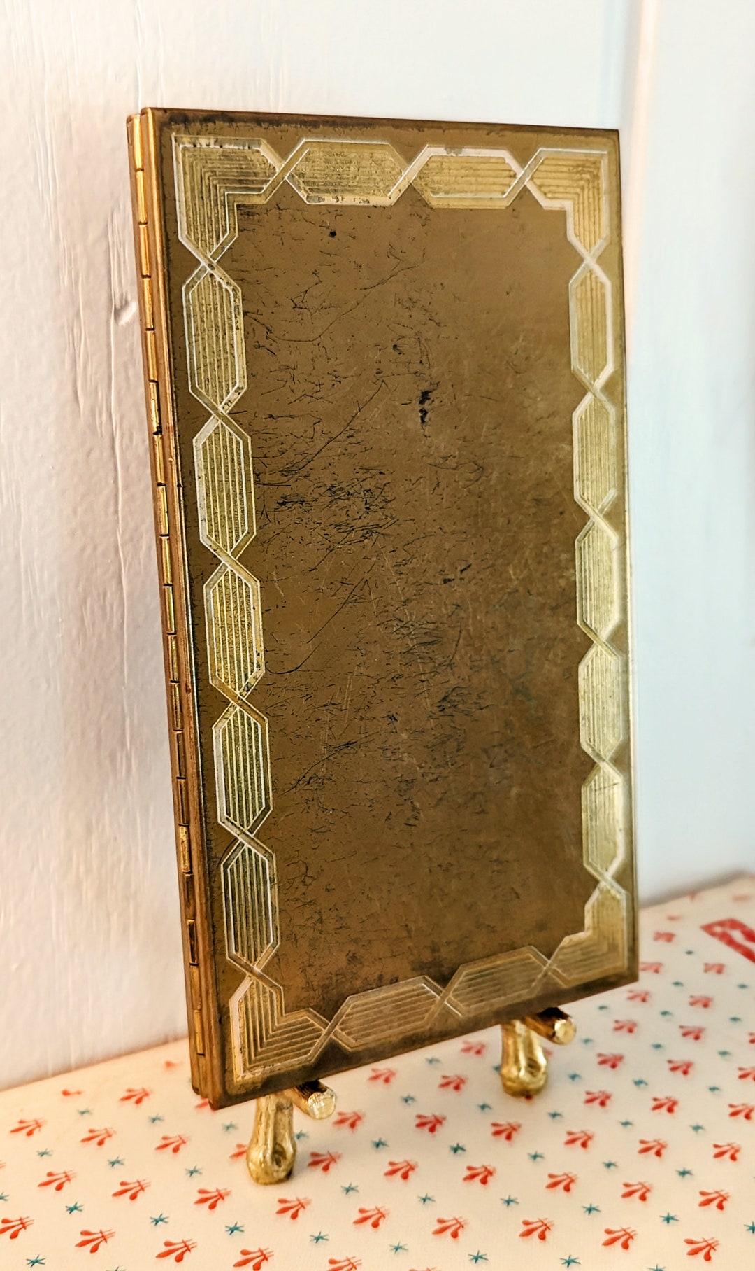 Vintage Wadsworth Cigarette Case, Art Deco Brass, Gold Tone/joint ...