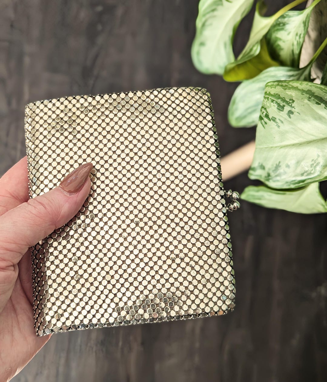 1980s Vintage Mesh Trifold Wallet Coin Purse Money and Card Holder ...