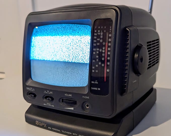 1980s Vintage GPX Mini Personal Television With Am/fm Radio, Works ...
