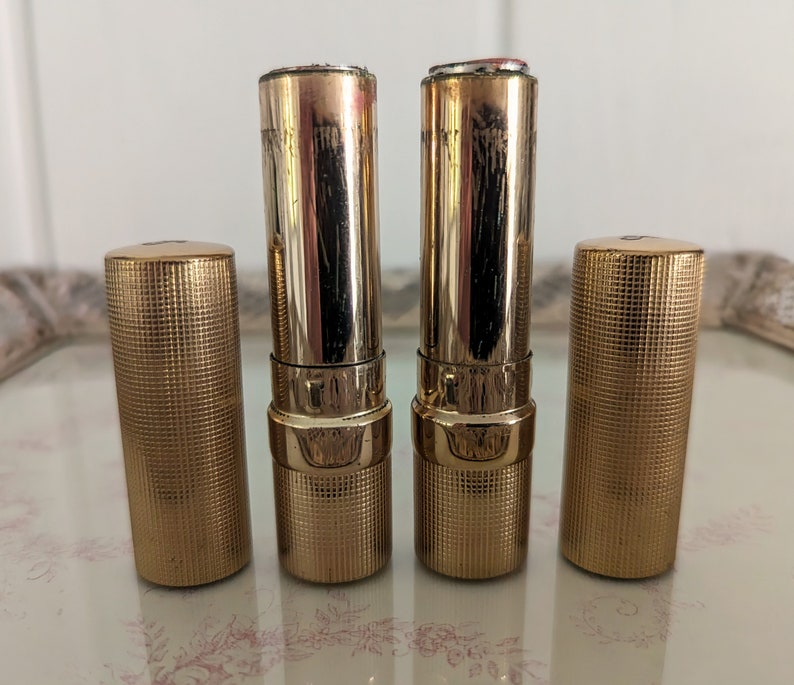 2 Vintage Elizabeth Arden Lipsticks, Refillable Tubes in Auburn Frost ...