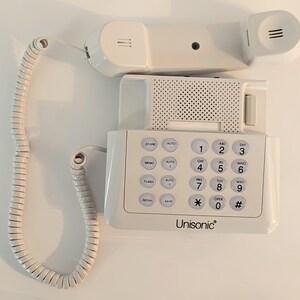 NOS 1980s Vintage Unisonic Studio Line Landline Telephone, White, WORKS ...