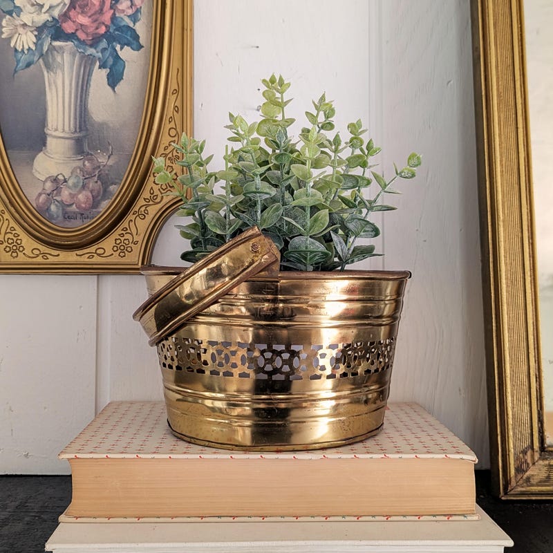 Antique Brass Bucket - Etsy