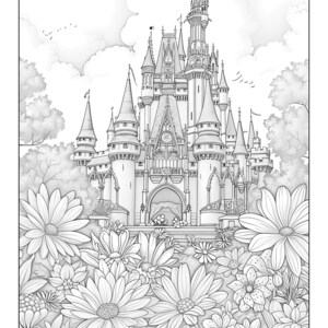 Whimsical Fairy Tale Castle Coloring Pages: 36 Magical Designs - Etsy