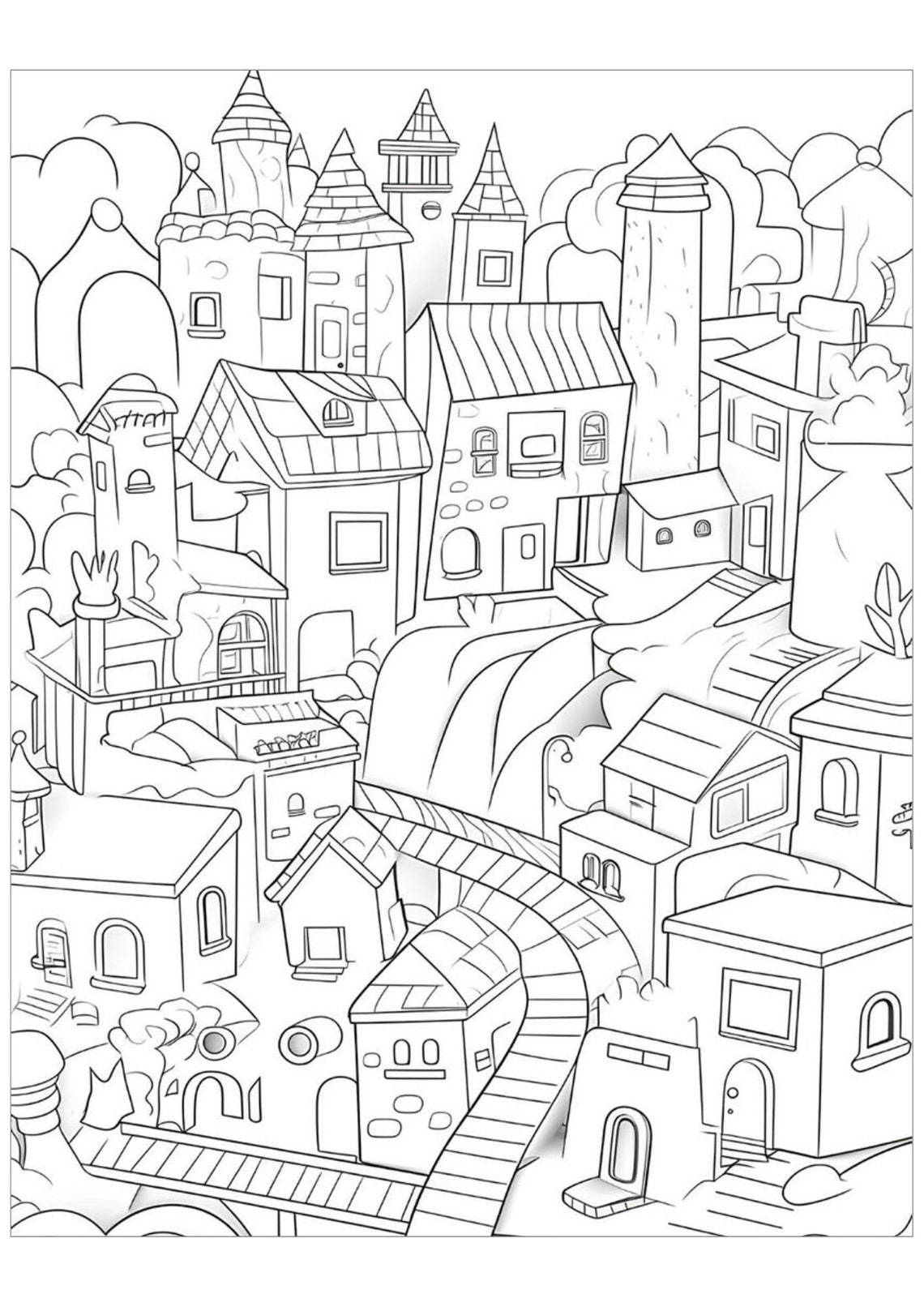 Cosmopolitan Coloring: Explore Urban Cityscapes for Adult Relaxation ...