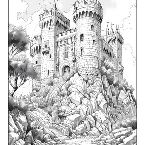 Whimsical Fairy Tale Castle Coloring Pages: 36 Magical Designs - Etsy