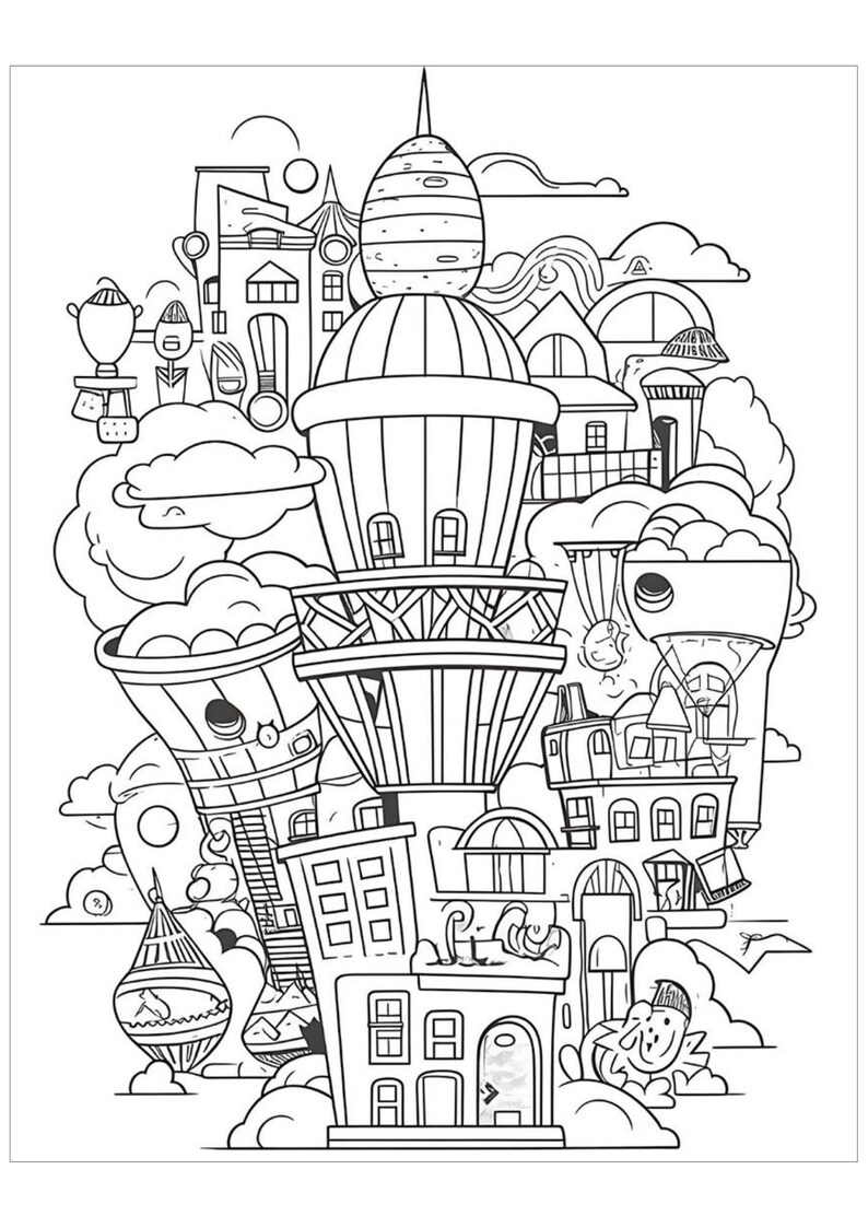 Cosmopolitan Coloring: Explore Urban Cityscapes for Adult Relaxation ...