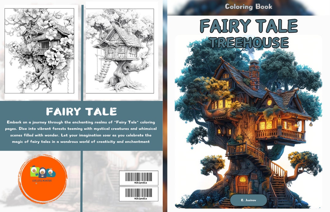Enchanting Treehouse Coloring Pages Fun for All Ages - Etsy