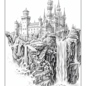 Whimsical Fairy Tale Castle Coloring Pages: 36 Magical Designs - Etsy