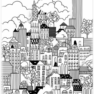 Cosmopolitan Coloring: Explore Urban Cityscapes for Adult Relaxation ...