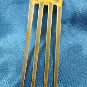 Antique Yellow Vauxhall Glass and Pressed Brass Celluloid Decorative ...