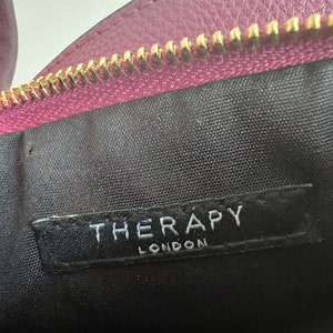 Vintage Therapy London Burgundy Faux Leather Shoulder/tote Bag - Etsy