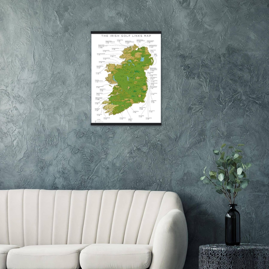 The Irish Golf Links Map - Etsy