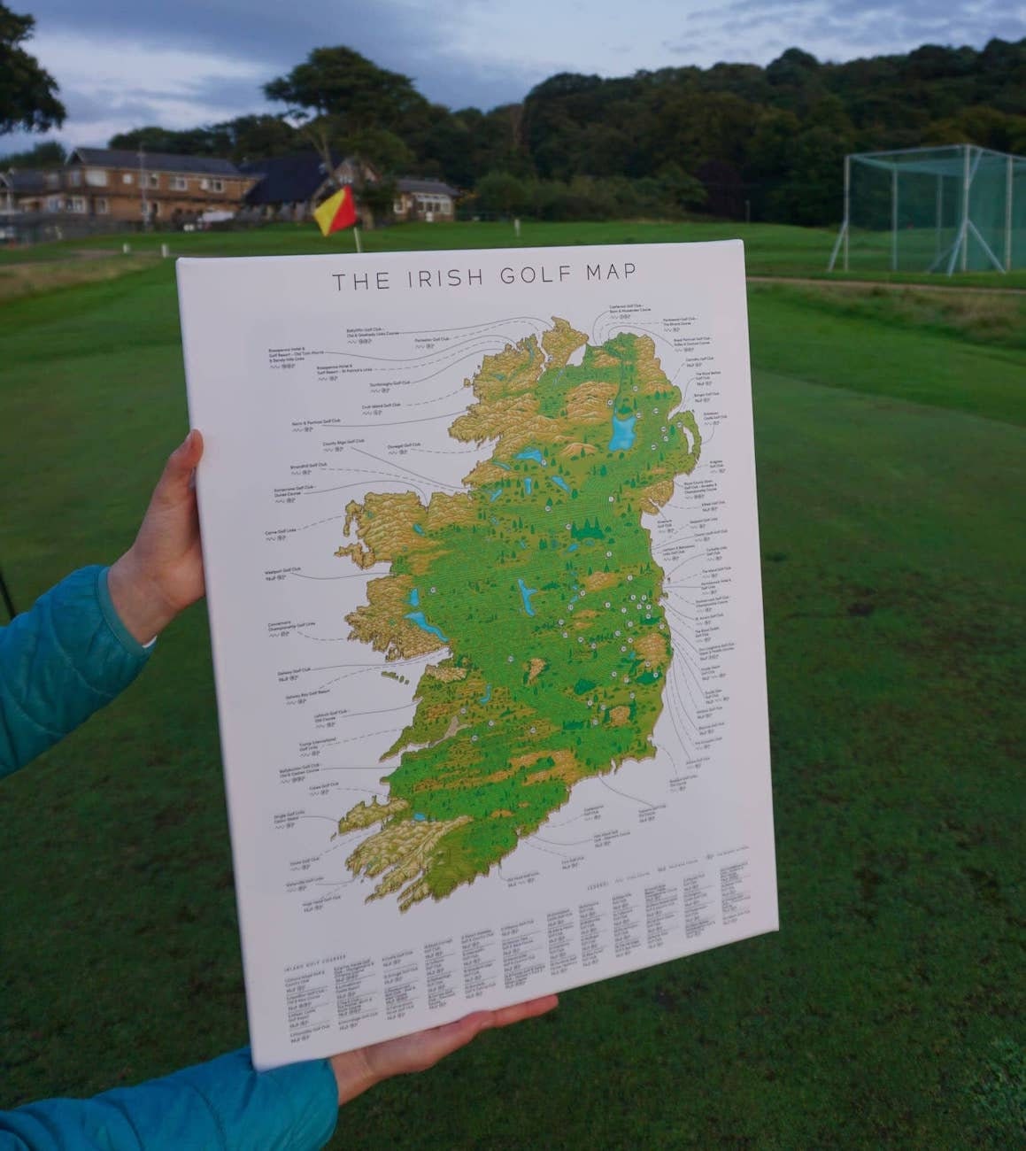 The Irish Golf Map Canvas Print - Golf Course Map - Golf Wall Art ...