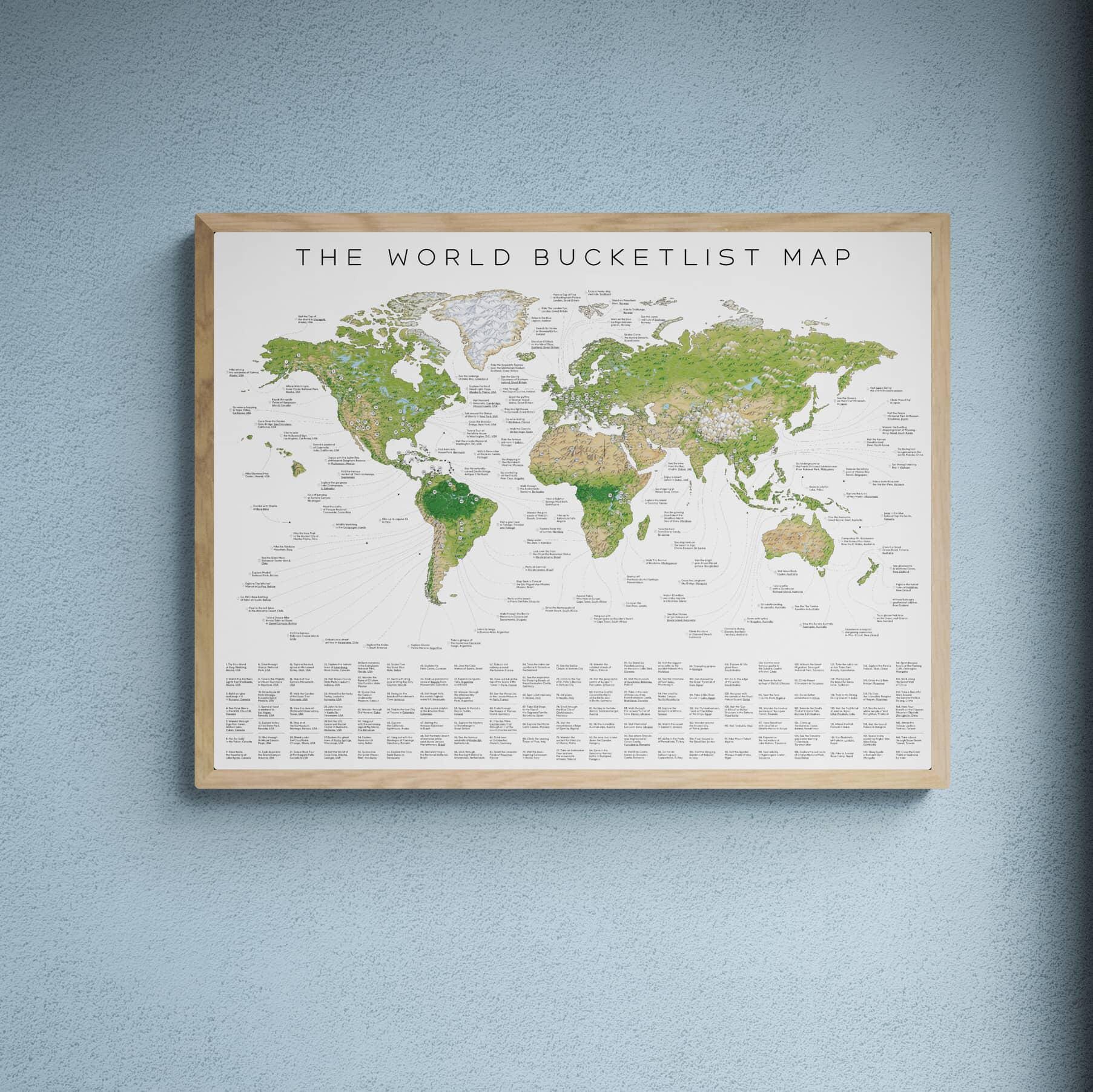 The World Bucketlist Map - Etsy