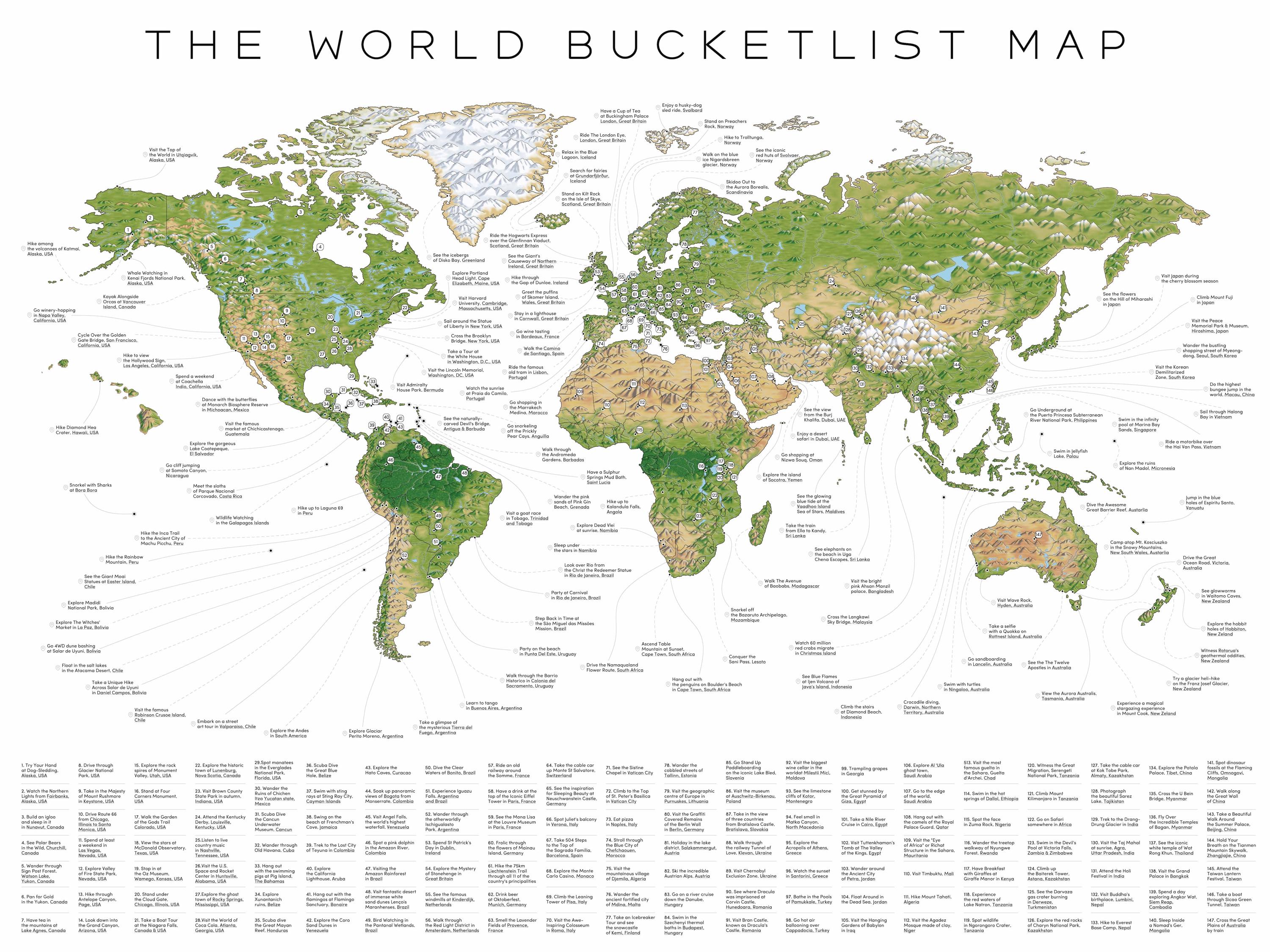 The World Bucketlist Map - Etsy