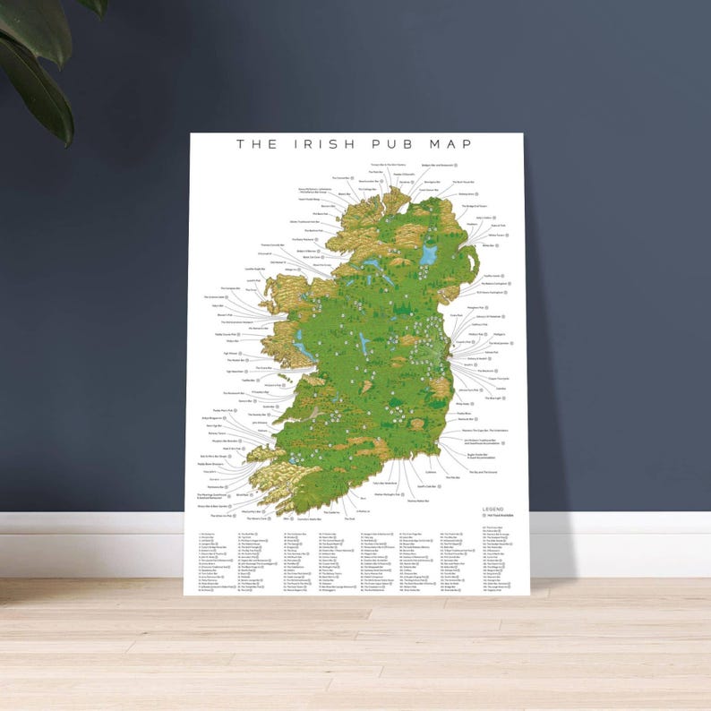 The Irish Pub Map - Etsy