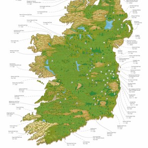 The Irish Golf Map - Etsy