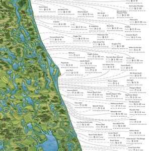 The Florida Surf Map - Etsy