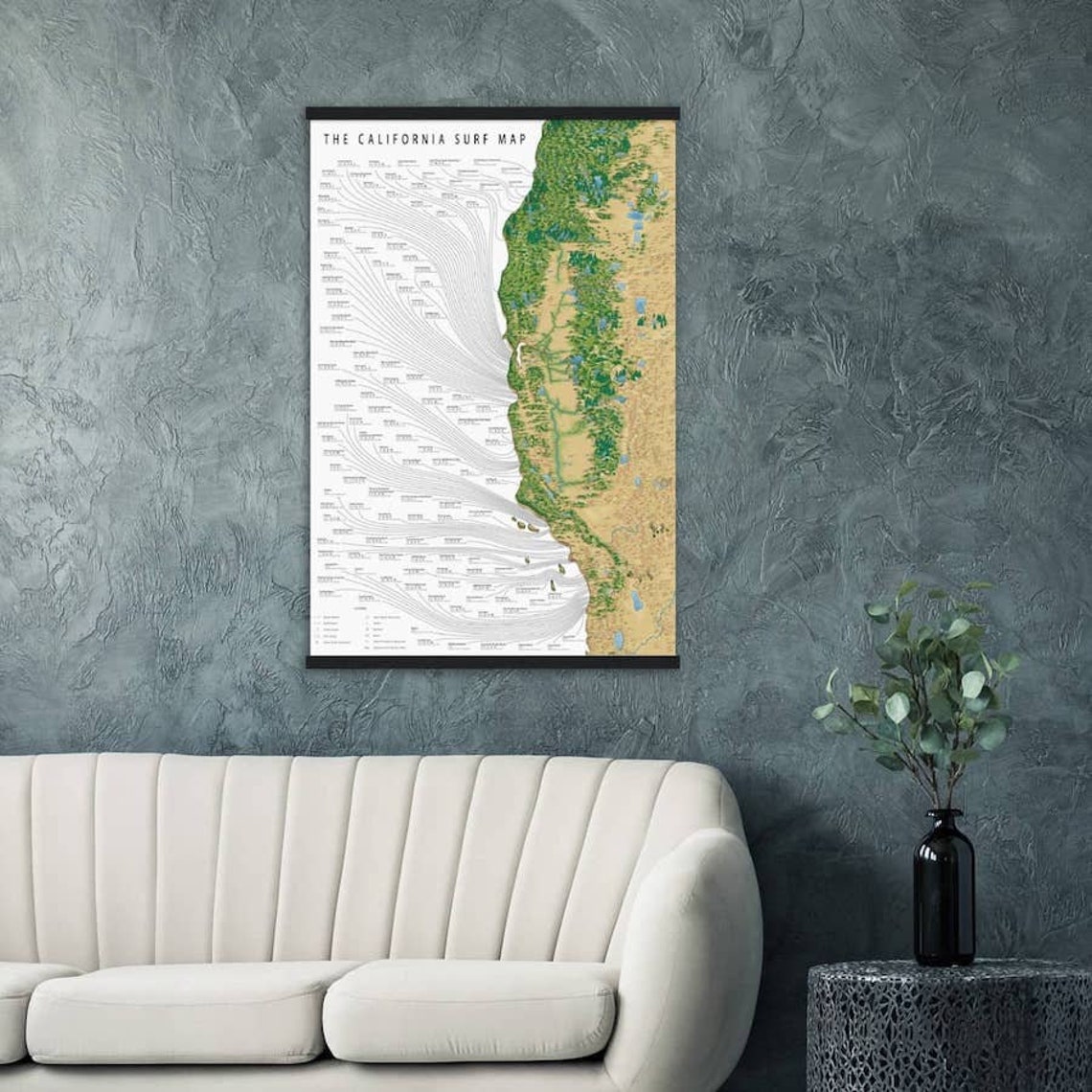 The California Surf Map - Etsy
