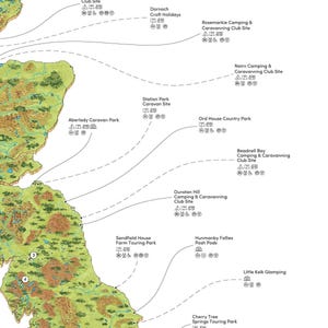 The British Campsite Map - Etsy