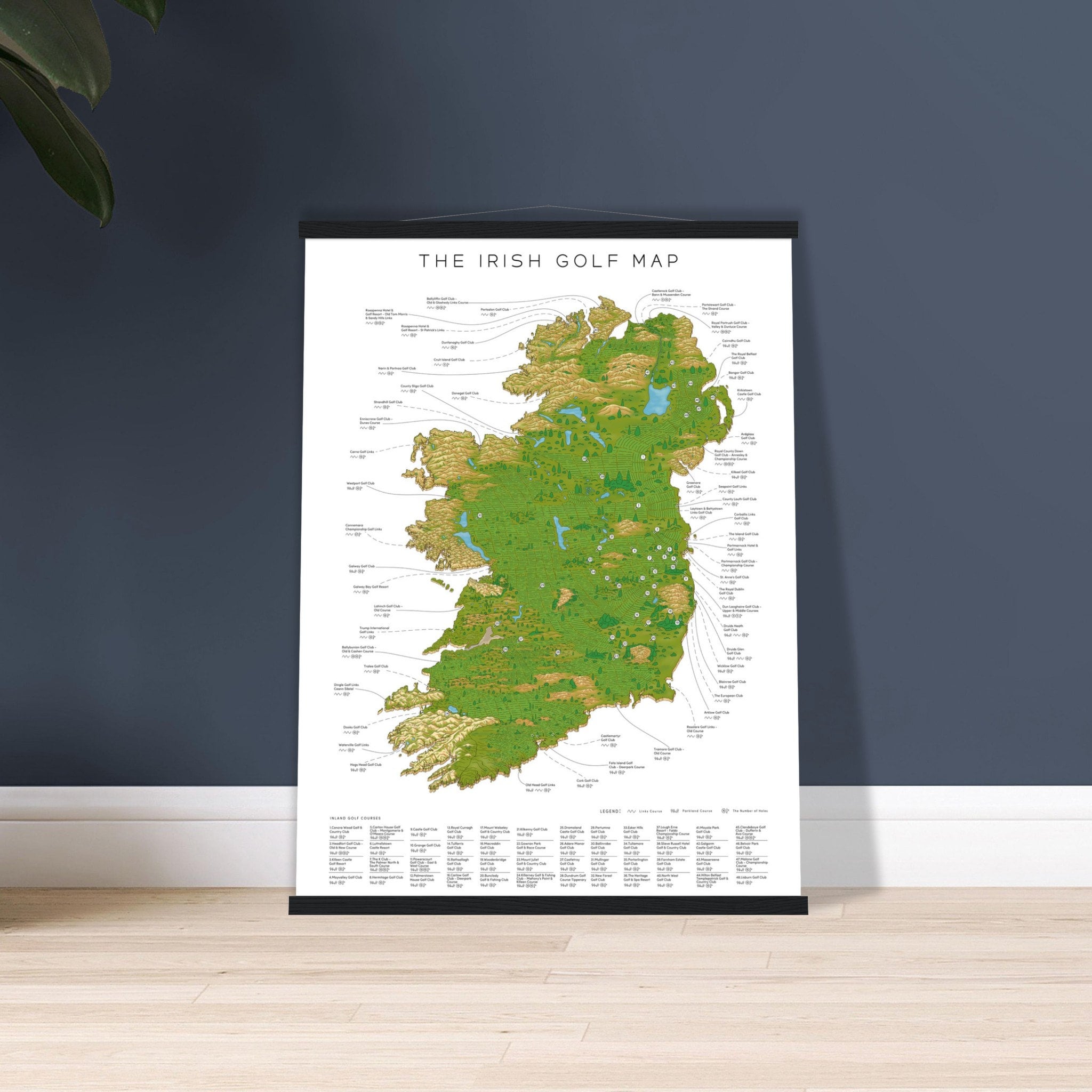 The Irish Golf Map - Etsy