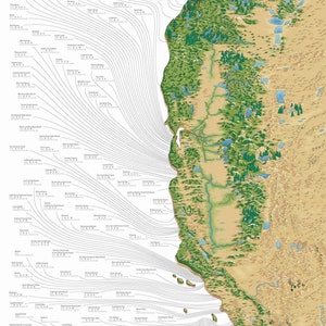 The California Surf Map - Etsy