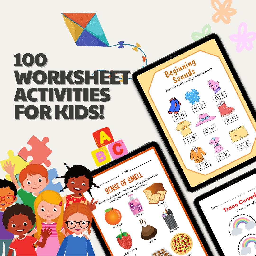 100 Worksheet Activities for Kids 3 to 10 | Fun Learning Activities ...