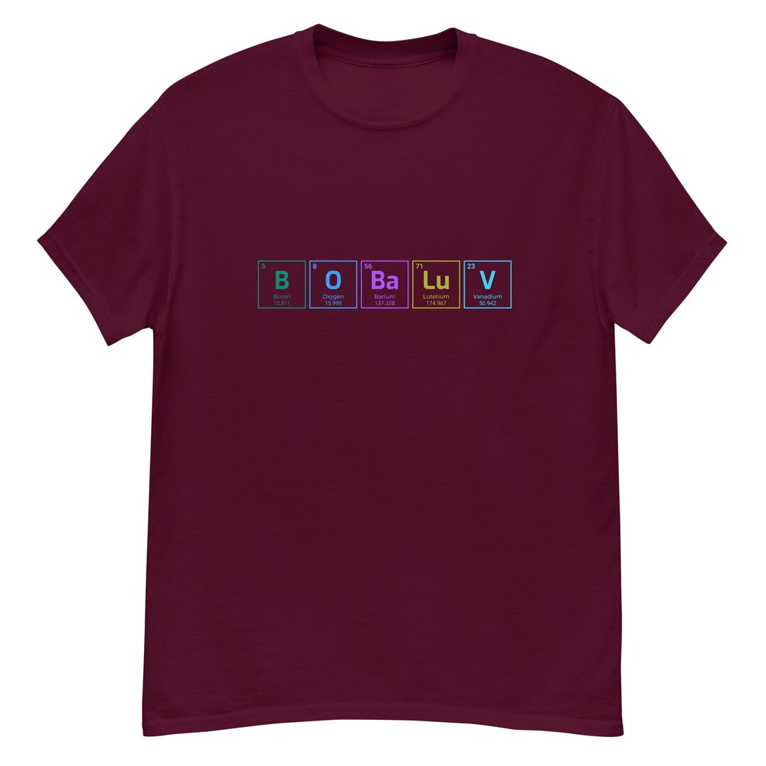 Boba Luv Periodic Table of Elements Adult T-shirt - Etsy