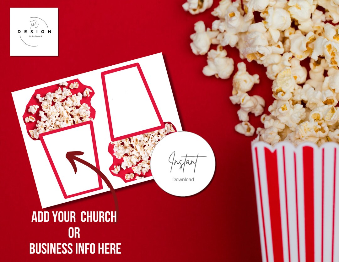 Visitor / Guest Welcome Card Template "thanks for Popping In" Church ...