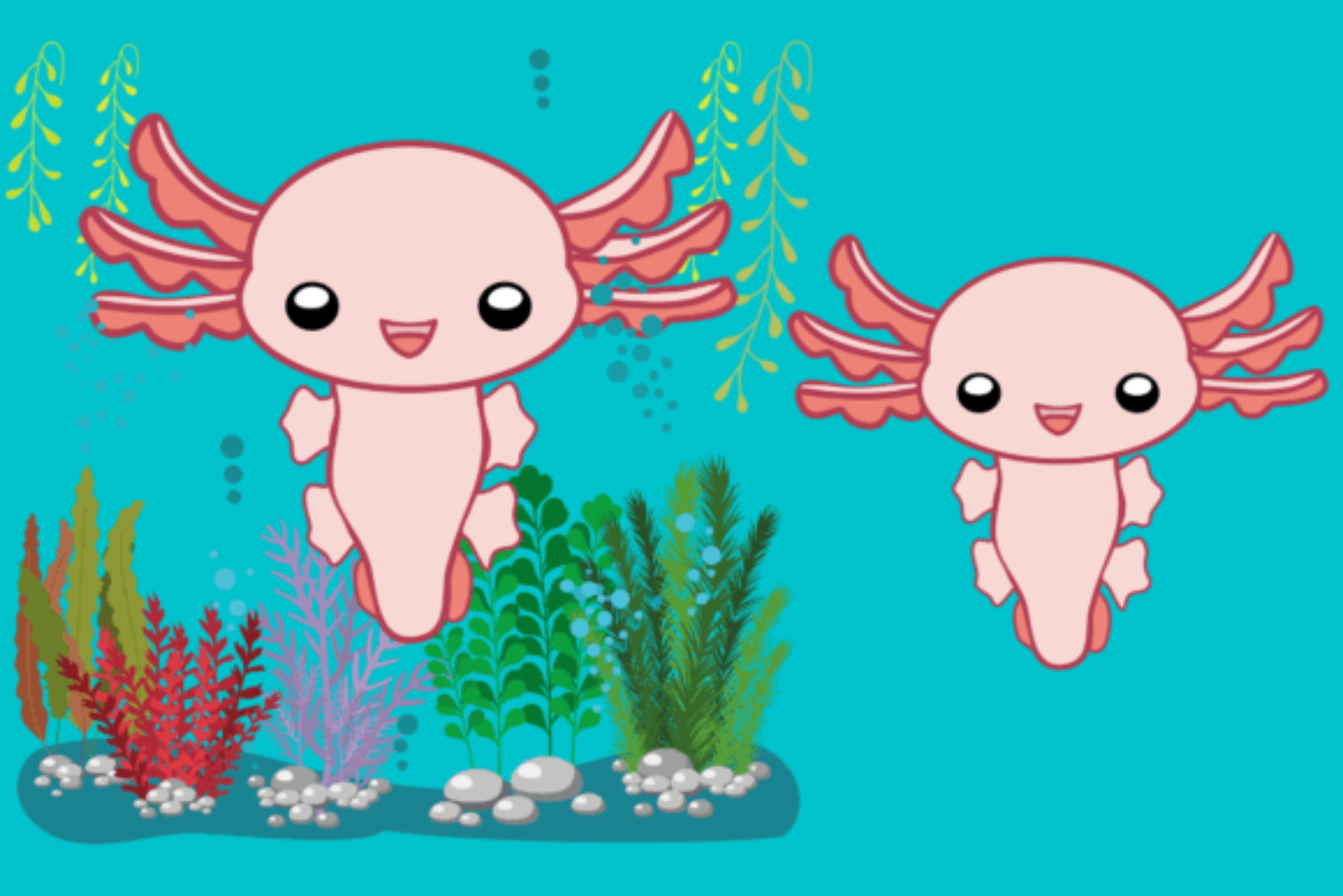 Axolotl SVG Bundle: Axolotl Clip Art and Axolotl Sticker - Etsy