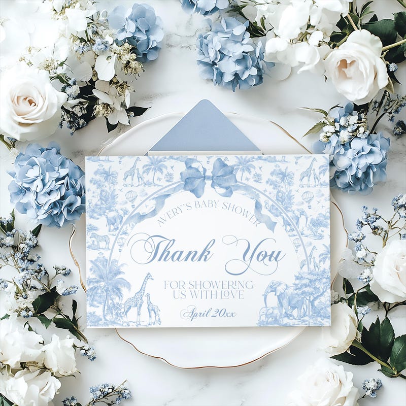 Toile De Jouy Drink Card - Etsy