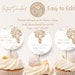 Editable Bear Balloon Cupcake Toppers, Printable Baby Shower Cupcake ...