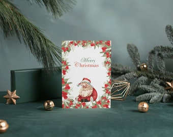 Printable Christmas Card, Digital Download Printable, Merry Christmas ...