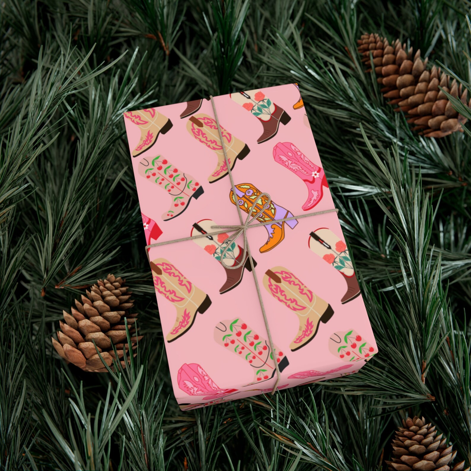 Cowboy Boot Wrapping Paper - Etsy