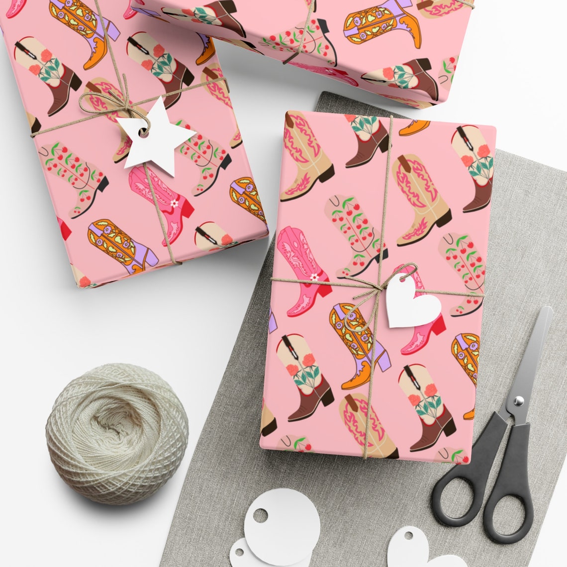Cowboy Boot Wrapping Paper - Etsy
