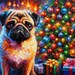 Digital Downloadable / Printable Image Pug Christmas santa Hat and ...
