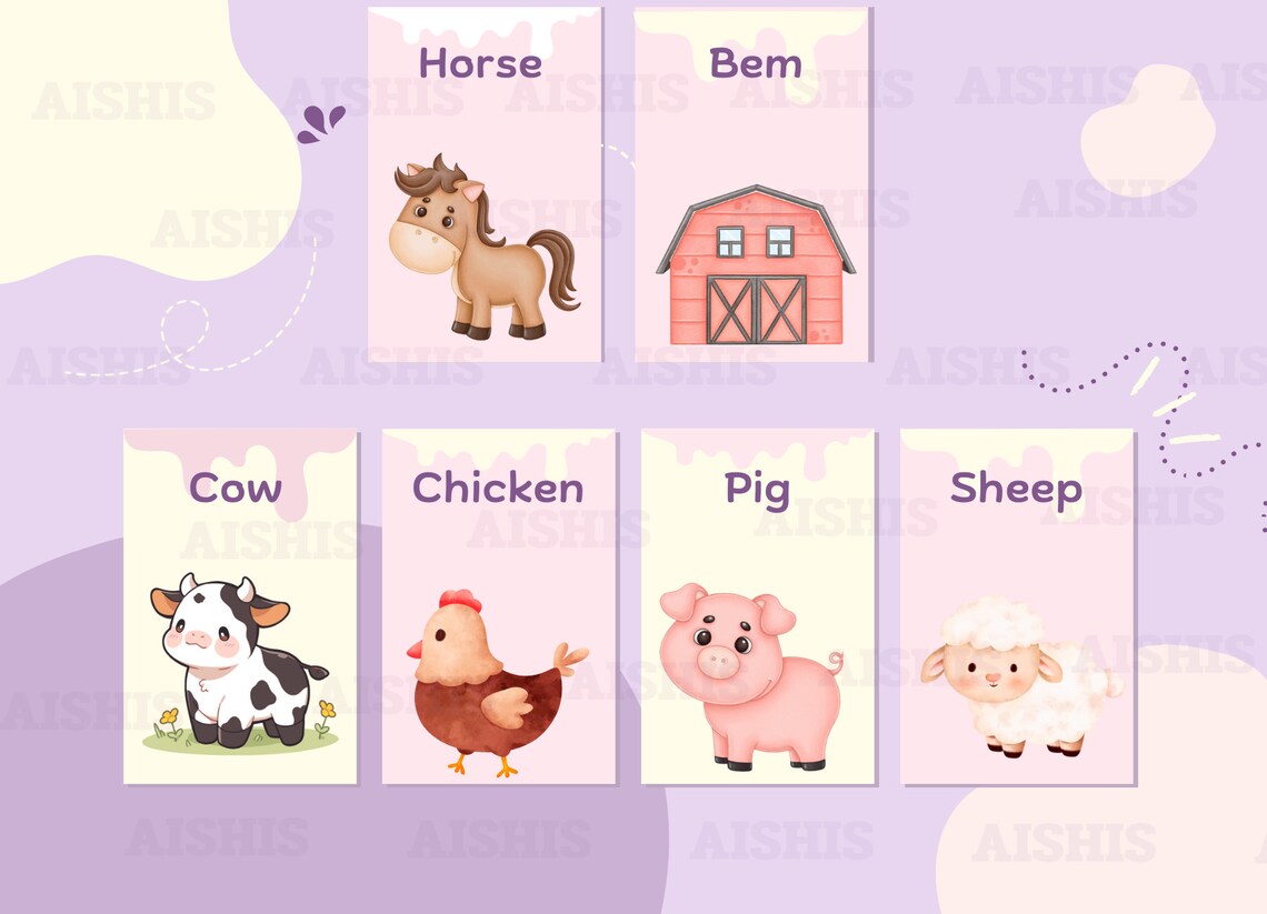 Farm Animal Watercolor Clipart Farm Clipart, Animal Clipart, Cute Farm ...